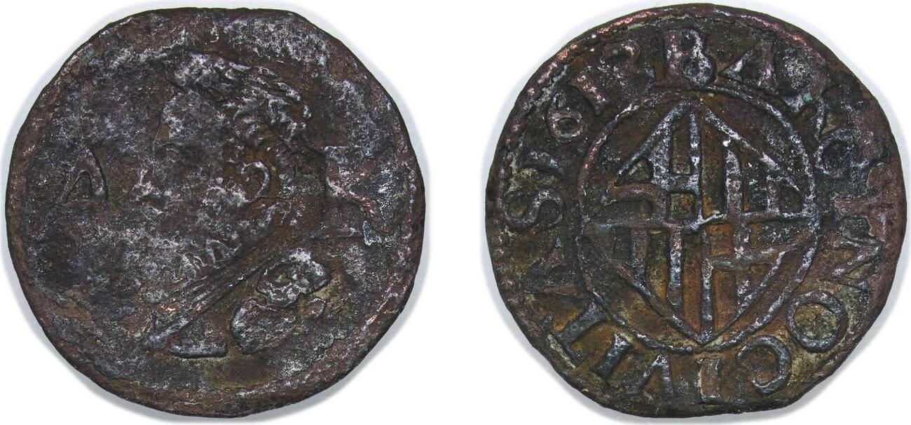 1612 Barcelona Mint Spain Principality of Catalonia Kingdom 1612 Ardite ...