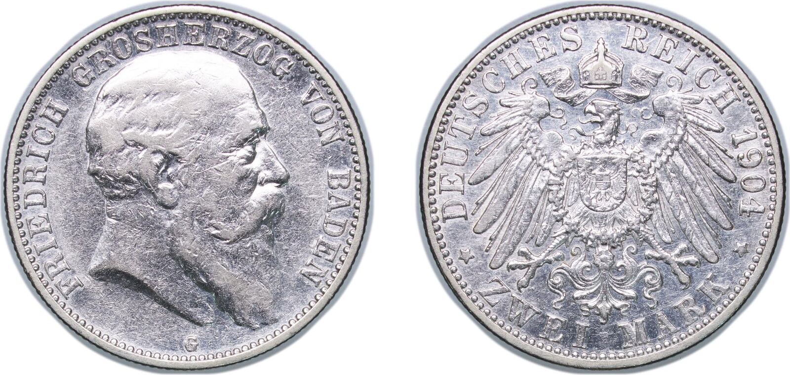 Germany Grand-duchy of Baden German states 1904 G 2 Mark - Frederick I ...