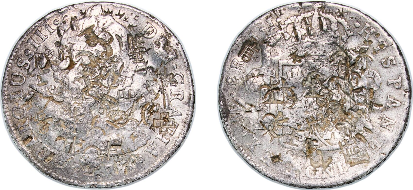 1777 LIMAE MJ Lima Mint Peru Spanish colony 1777 LIMAE MJ 8 Reales ...