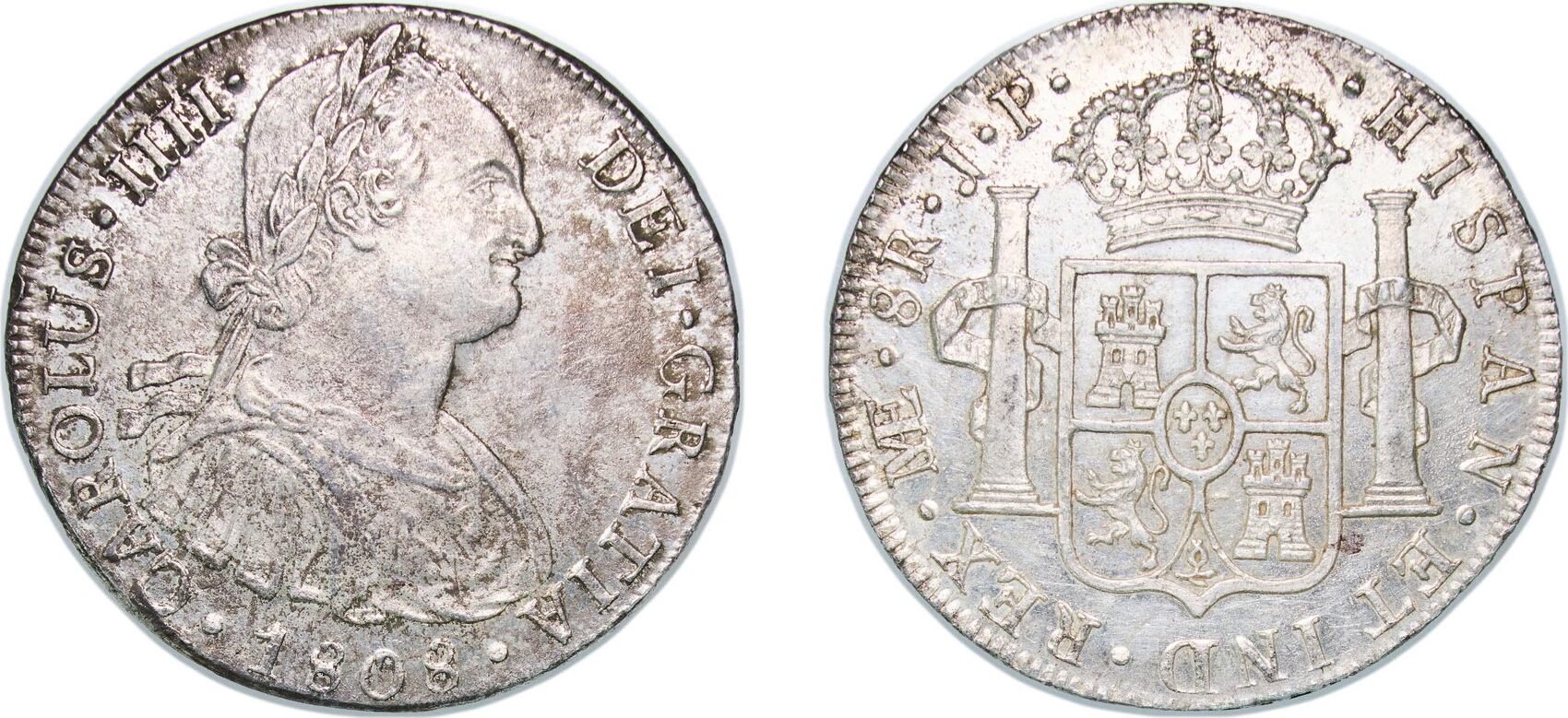 1808 LIMAE JP Lima Mint Peru Spanish colony 1808 LIMAE JP 8 Reales ...