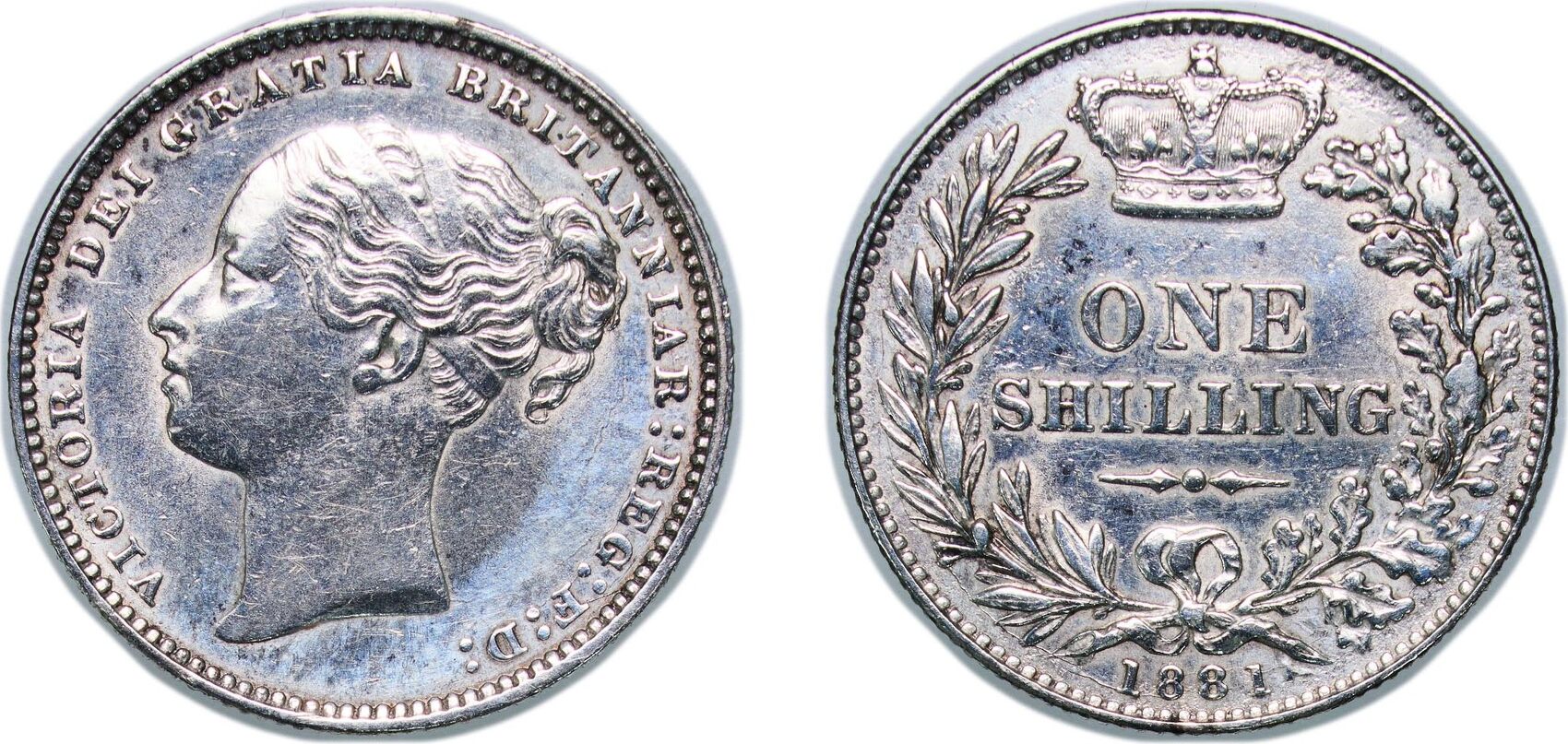 1881 Royal Mint (Tower Hill) Great Britain Kingdom 1881 1 Shilling ...