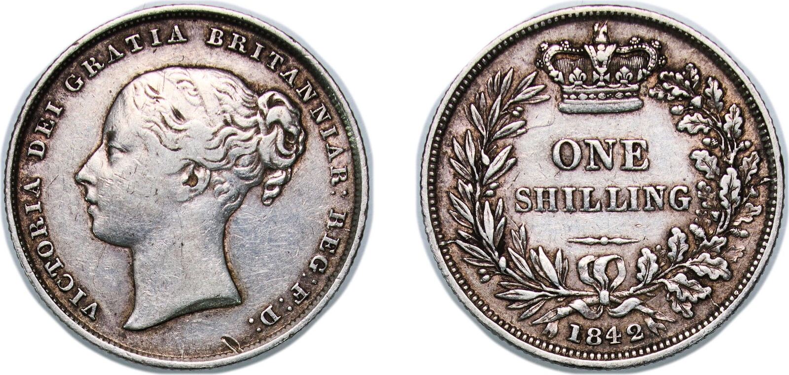 Great Britain Kingdom 1842 1 Shilling - Victoria (1st portrait; 'Young ...