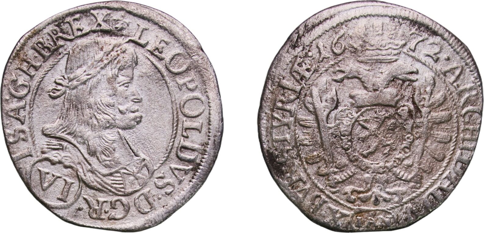 1672 Graz Mint Austria Archduchy of Austria Holy Roman Empire 1672 6 ...