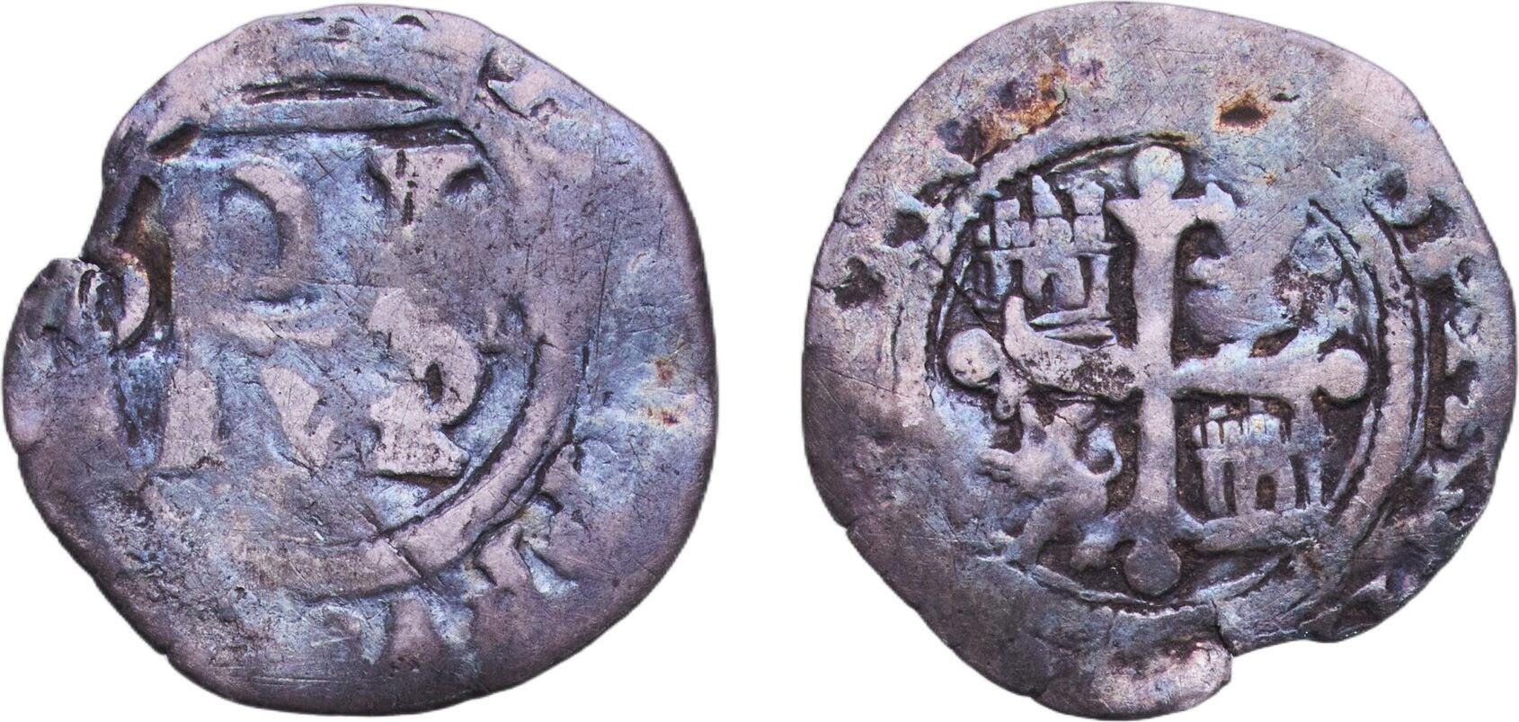 1599 - 1621 Mo Mexico City Mint Mexico Spanish colony 1599 - 1621 Mo ½ ...