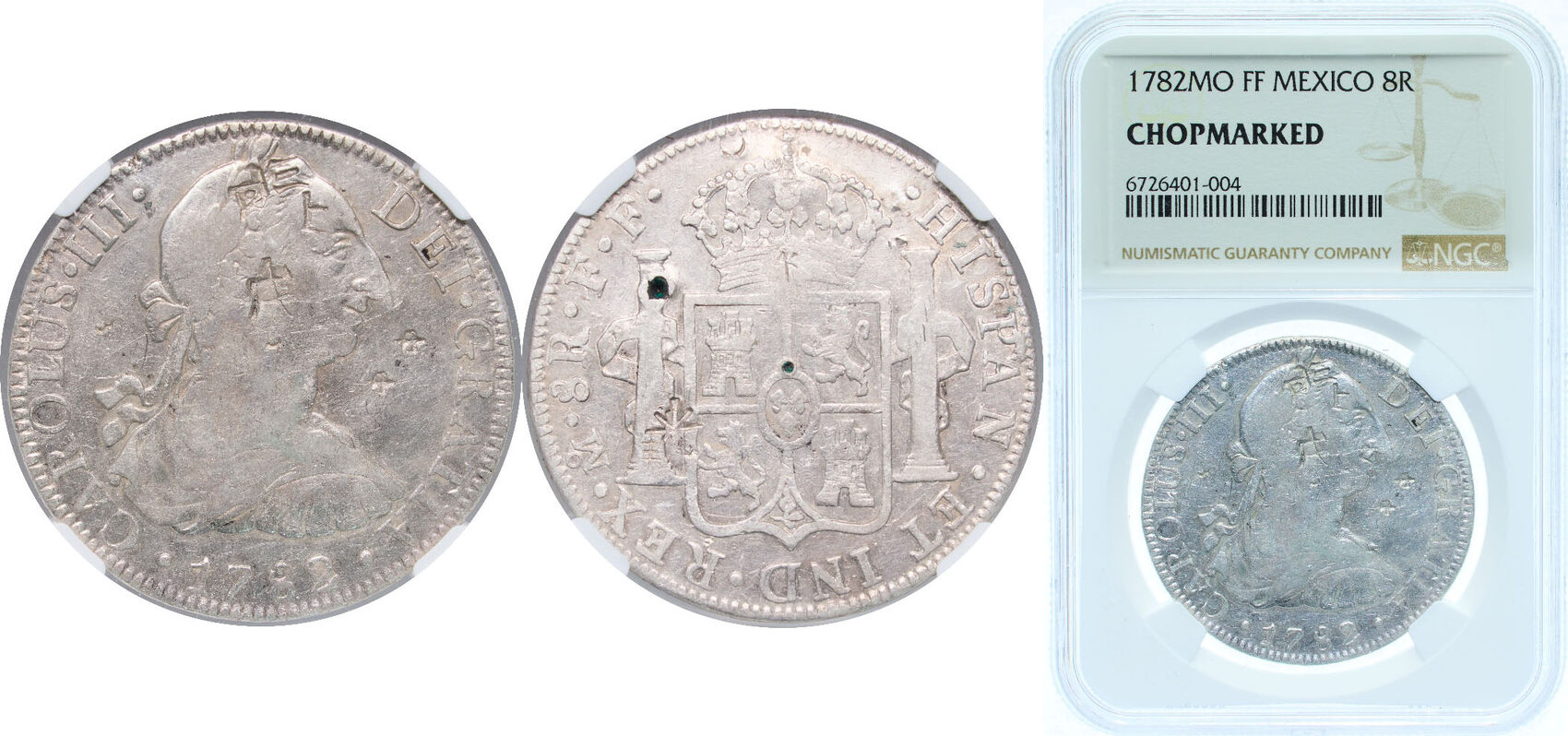 1782 FF Mexico City Mint Mexico Spanish colony 1782 FF 8 Reales ...