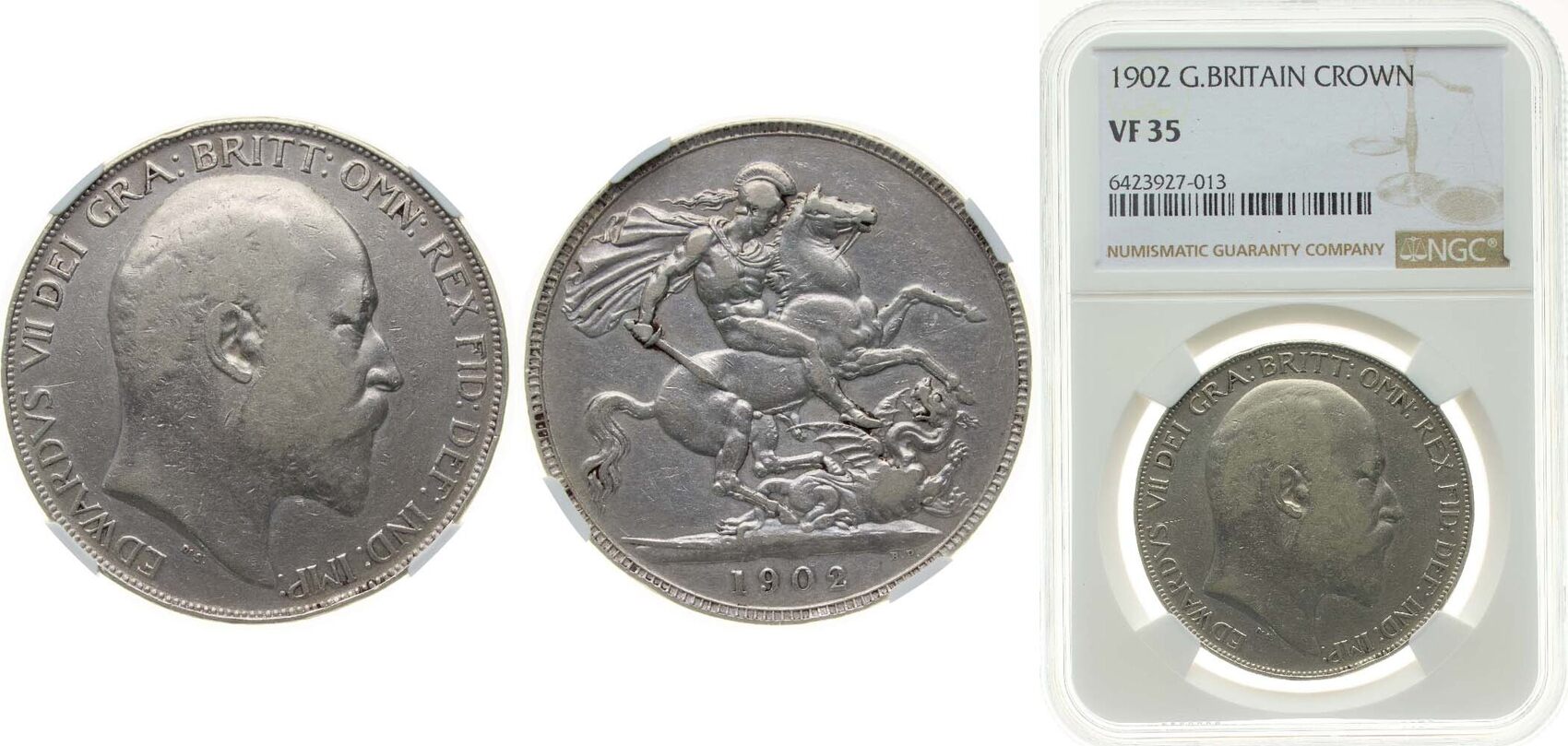 Great Britain United Kingdom 1902 1 Crown - Edward VII Silver (.925 ...