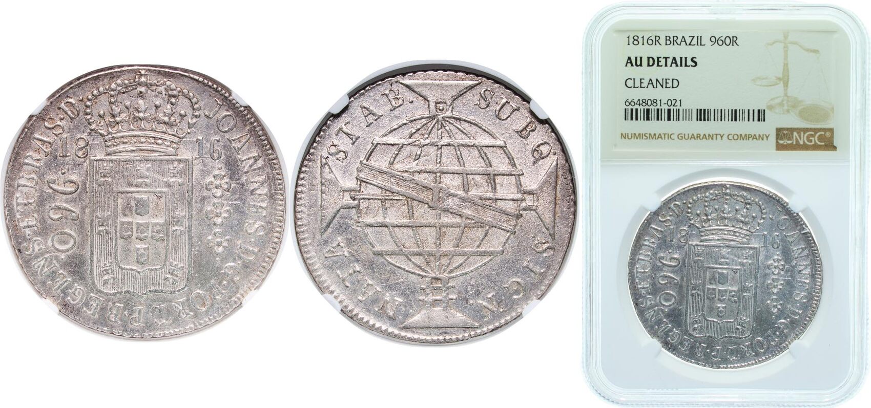 1816 R Rio de Janeiro Mint Brazil 1816 R 960 Réis - João Prince Regent ...