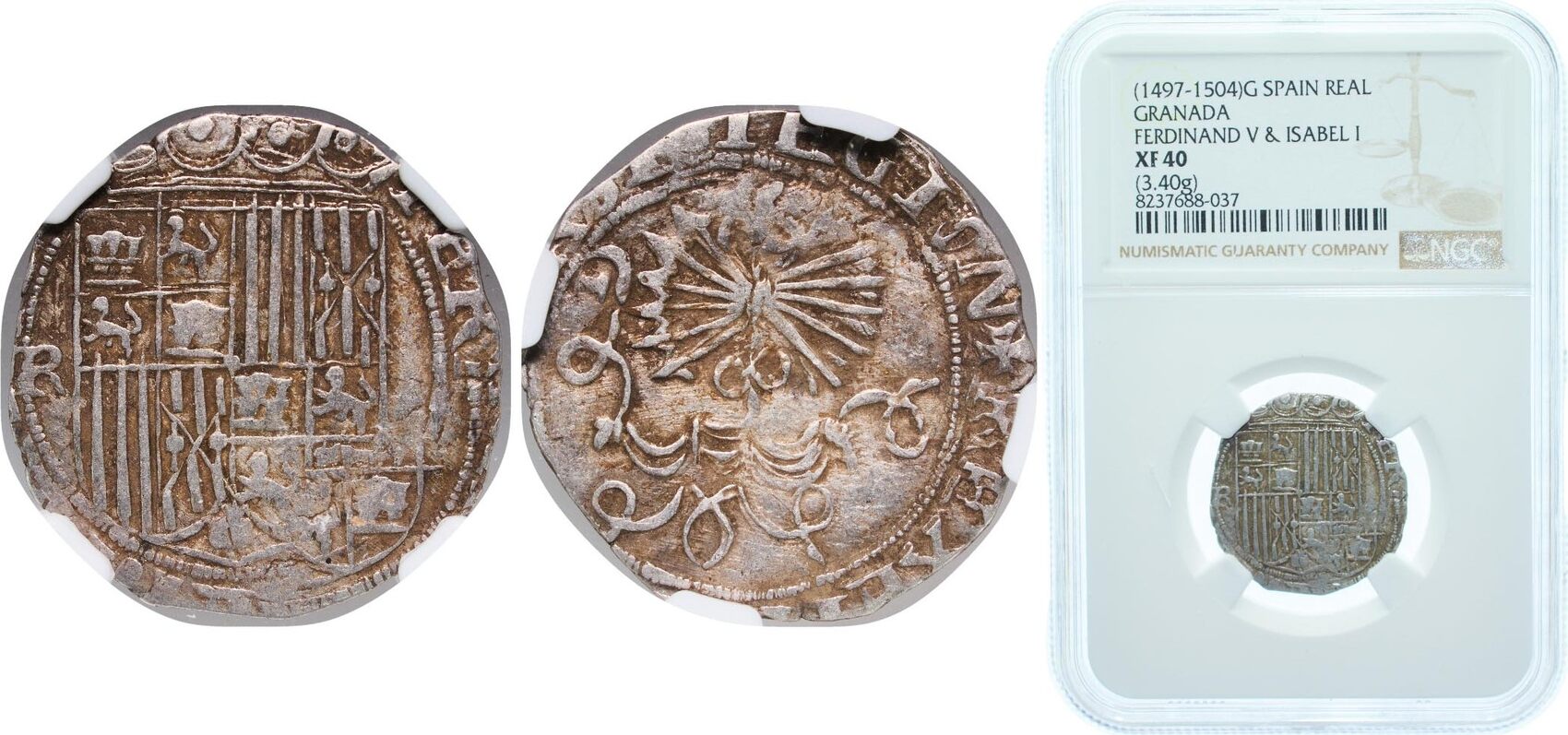 1 Real ND (1497 - 1504) G Granada Mint Spain Catholic Kings (1474-1504 ...