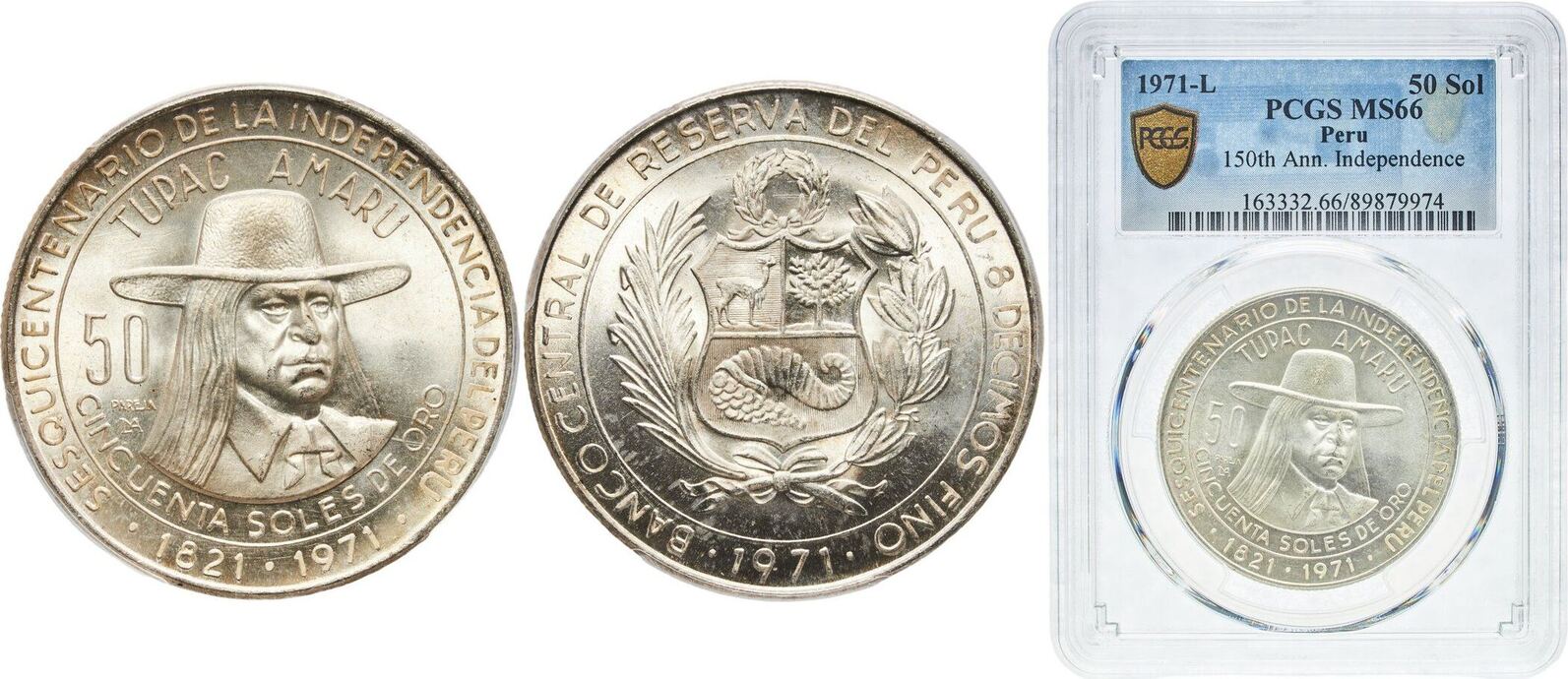 1971 LIMA Lima Mint Peru Republic 1971 LIMA 50 Soles de Oro ...