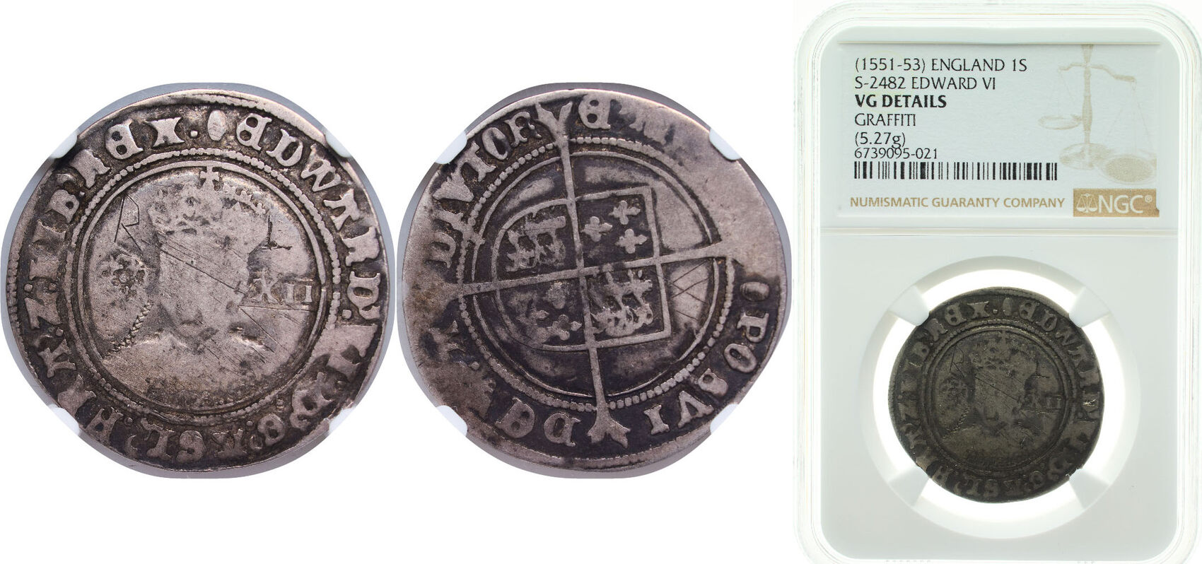 Great Britain Kingdom of England 1552 - 1553 1 Shilling - Edward VI ...
