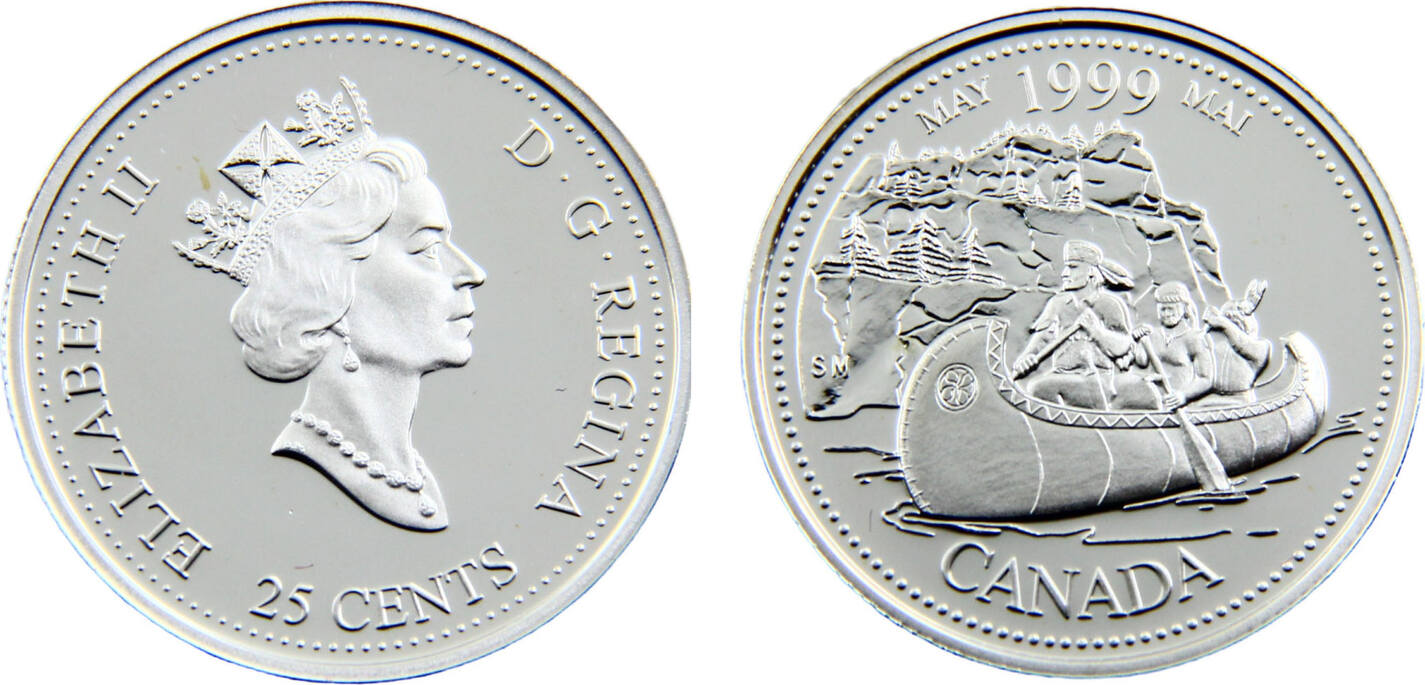 Canada Commonwealth Elizabeth II 1999 25 Cents May PF | MA-Shops