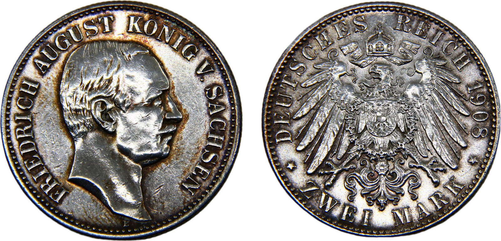 1908 E Muldenhütten mint Germany Second Empire Kingdom of Saxony ...