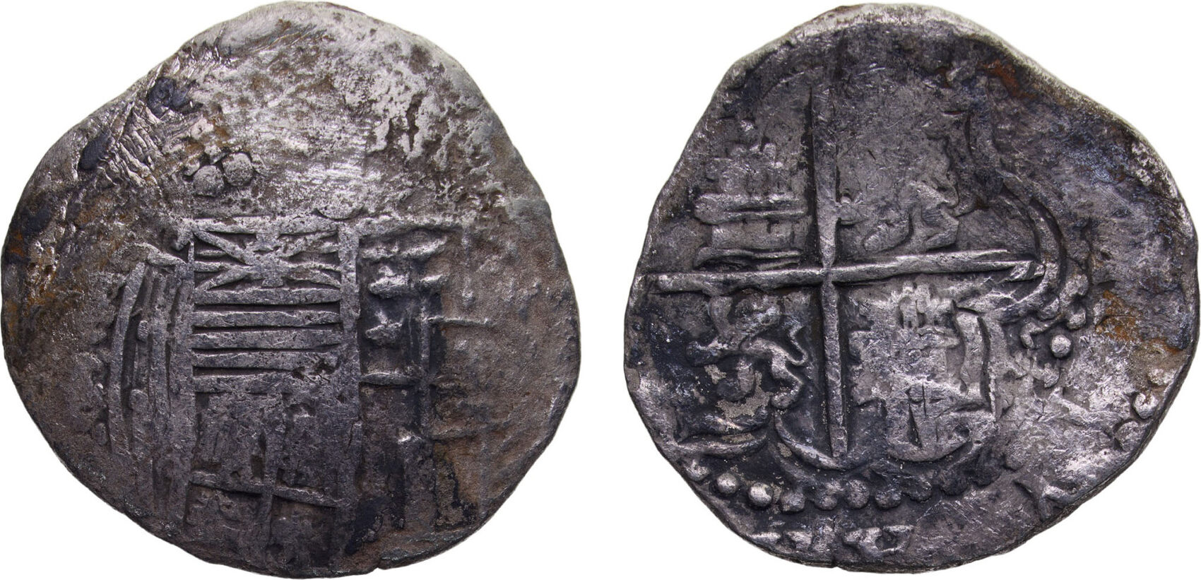 1625-1648 P Potosi mint Bolivia Spanish colony Felipe IV 1625-1648 P 8 ...