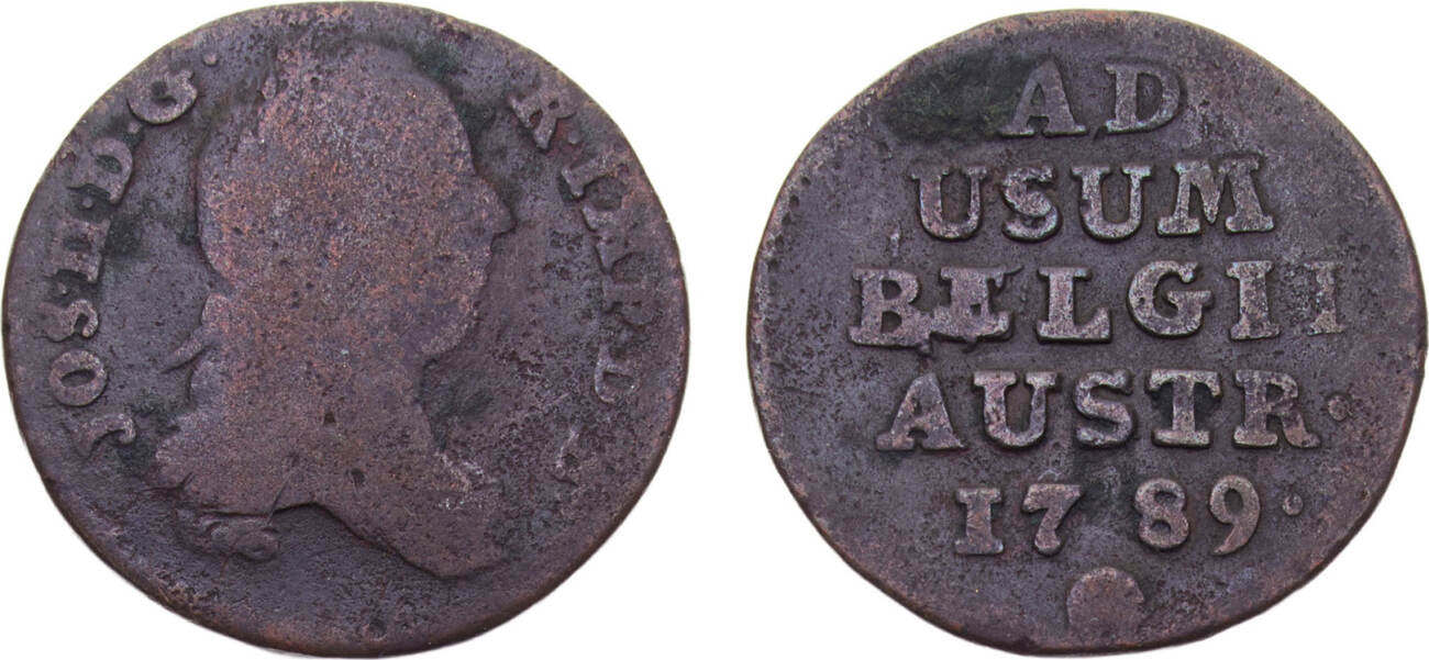 1789 Brussels mint Austrian Netherlands Possession Joseph II 1789 1 ...