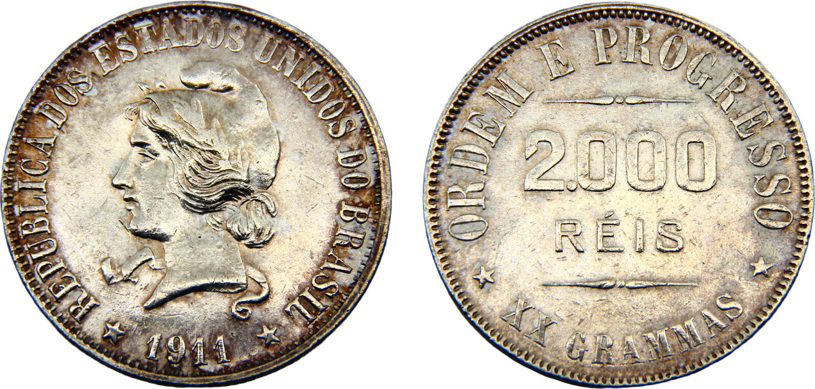 1911 Rio de Janeiro mint Brazil Republic of the United States 1911 2000 ...