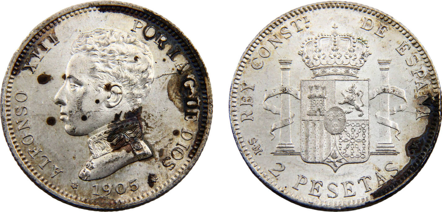 1905 *19-05 SMV Madrid mi Spain Kingdom Alfonso XIII 1905 *19-05 SMV 2 ...
