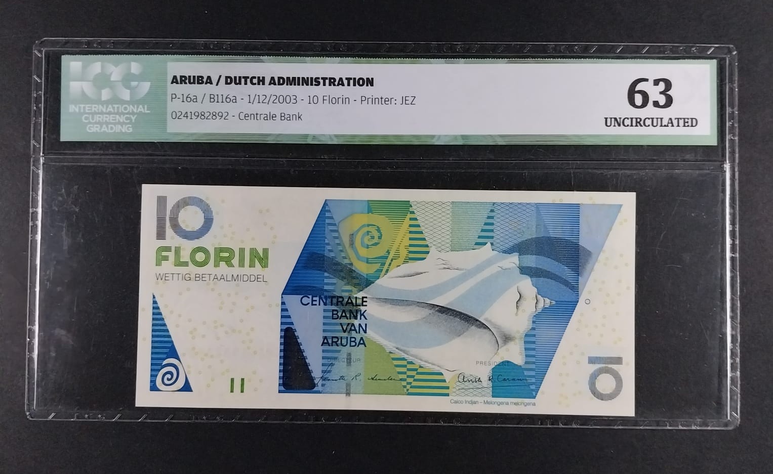 ARUBA 10 FLORIN 2003 DUTCH ADMINISTRATION. ICG 63 | MA-Shops