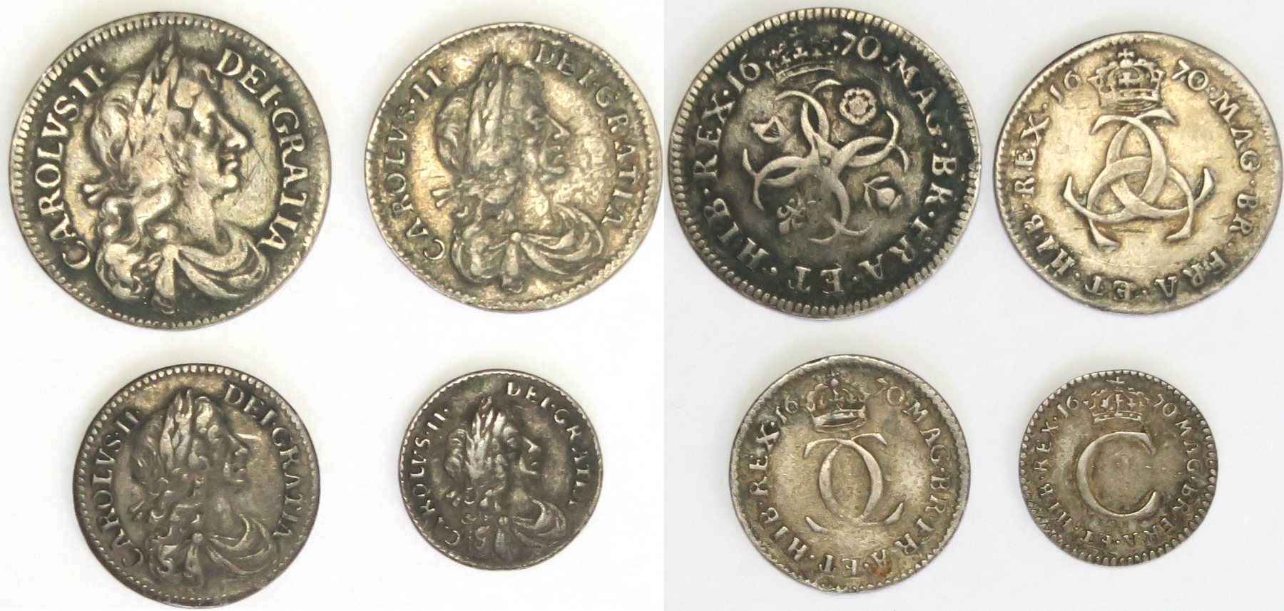 Great Britain Maundy set 1670 King Charles II coin set VF-F | MA-Shops