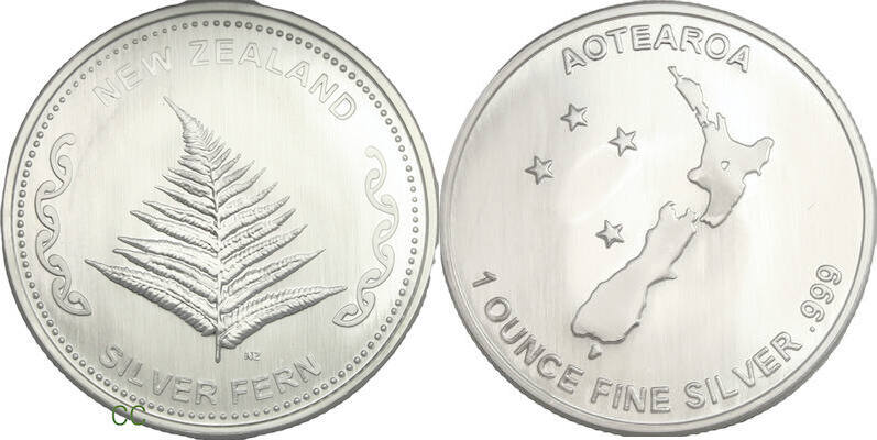 New Zealand Medallion Silver Fern Bullion BU | MA-Shops