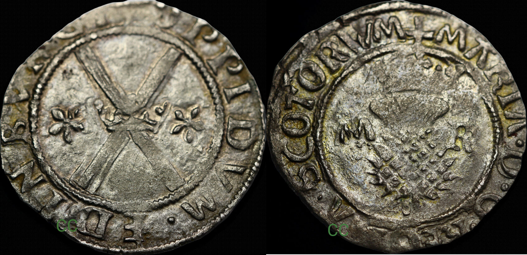 Scotland Bawbee 1542-58 Queen Mary VF & Unc | MA-Shops