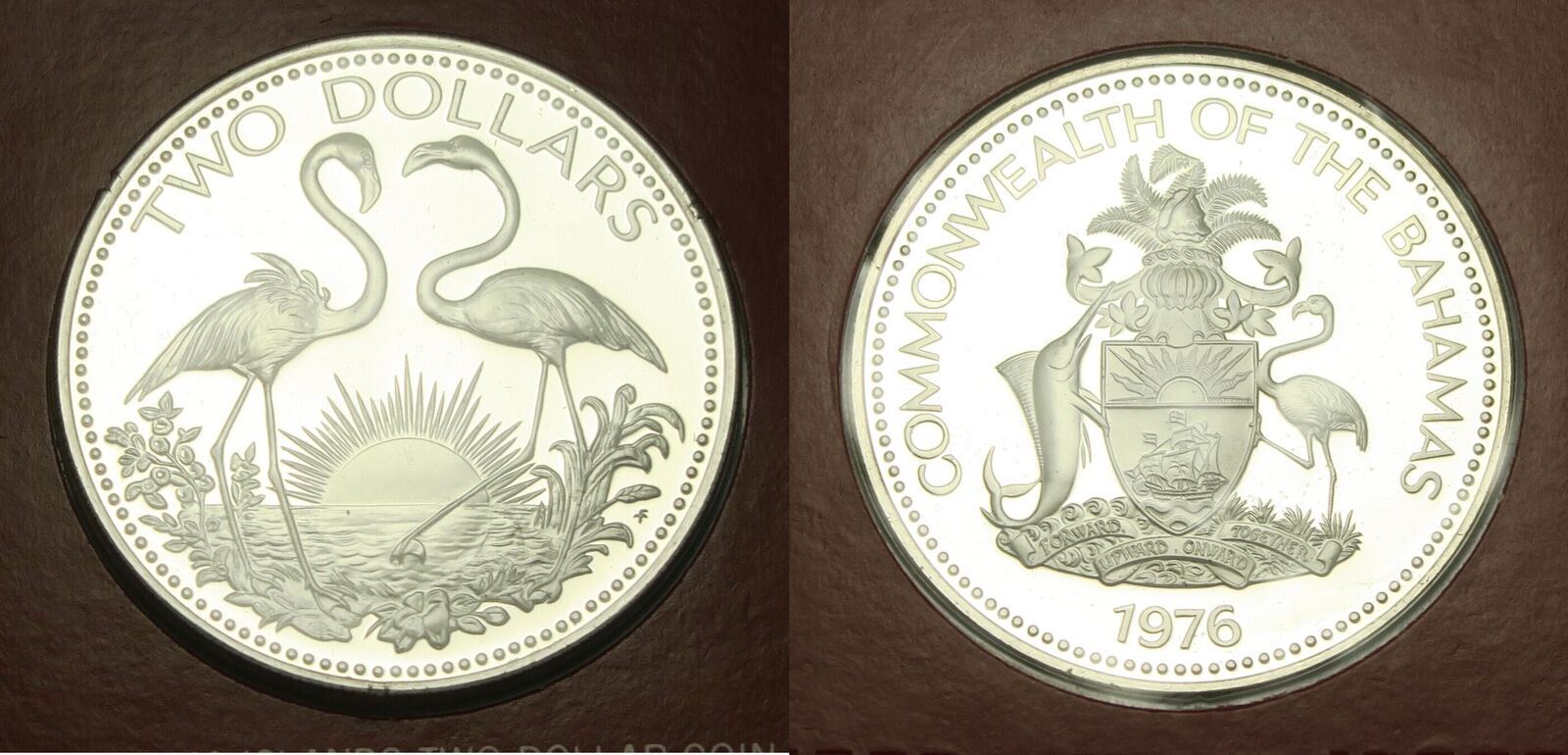 Bahamas 2 Dollars Flamingo Coin Proof | MA-Shops