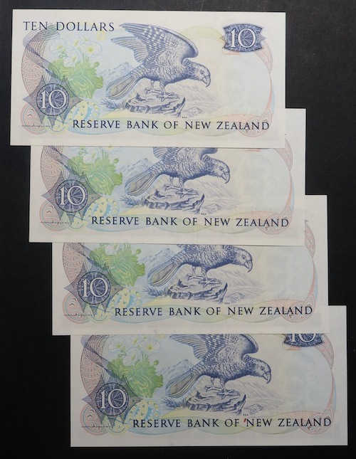 New Zealand 10 Dollars Consecutive numbered notes aUNC-UNC | MA-Shops