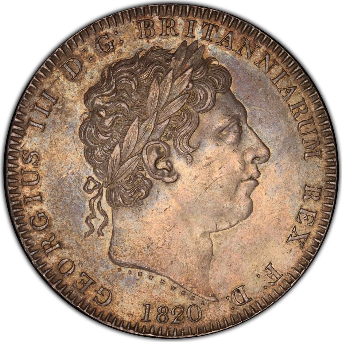Great Britain Crown 1820 King George III PCGS AU58 | MA-Shops