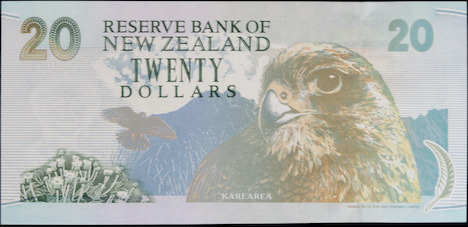 New Zealand 20 Dollars 1992-94 ZZ Replacement Note UNC | MA-Shops