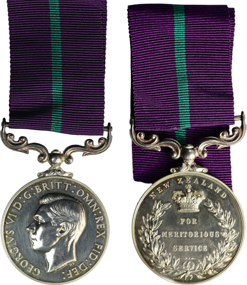 New Zealand 1949-52 COLONIAL MERITORIOUS SERVICE MEDAL, 'Specimen'. Unc ...