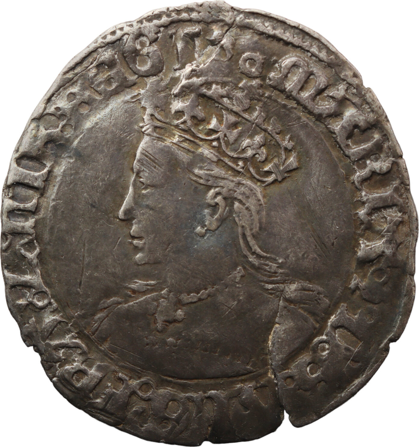 England Groat 1553-54 Queen Mary gFine, flan cracked | MA-Shops