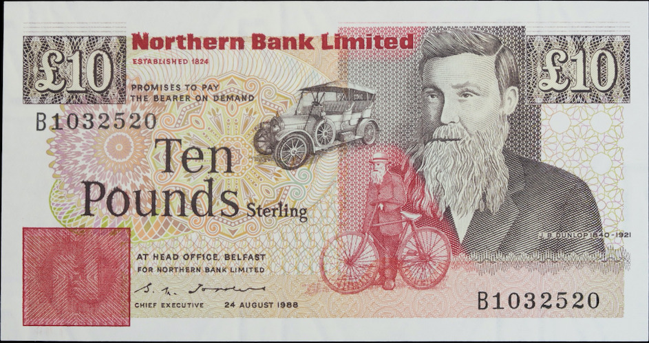 Northern Ireland 10 Pounds 1988 Northern Bank Limited Unc | MA-Shops