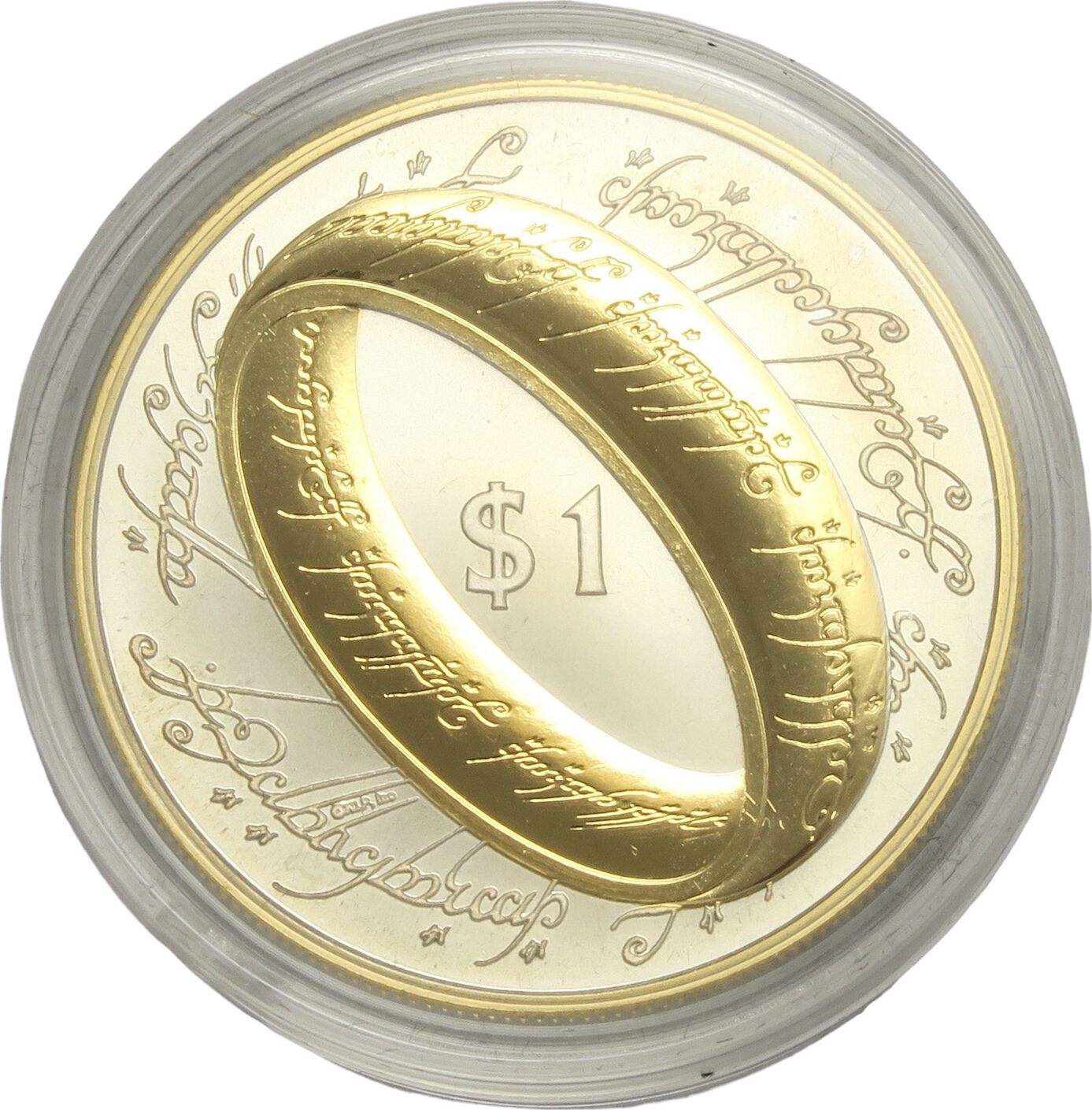 New Zealand One dollar 2003 Lord of the Rings. The One True Ring Proof ...