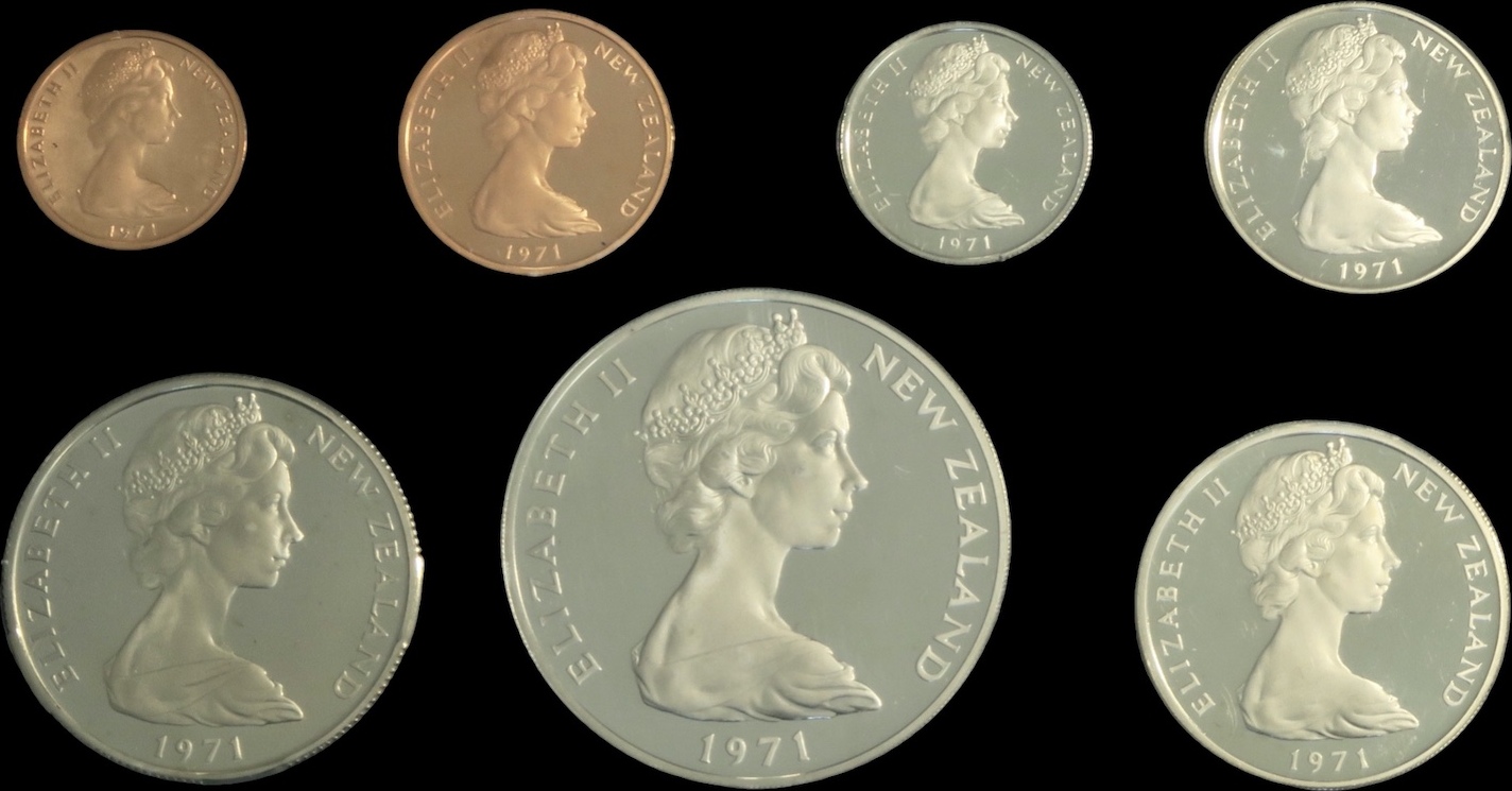 New Zealand 1971 7 coin set Proof | MA-Shops