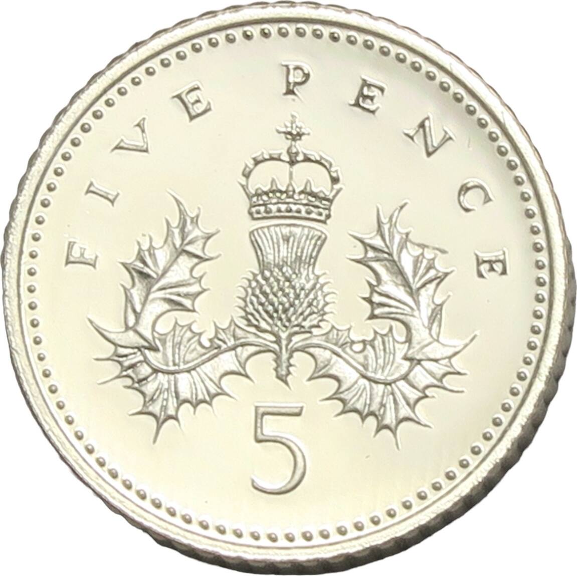 Great Britain 5 pence 1990 Silver Piedfort Proof FDC | MA-Shops