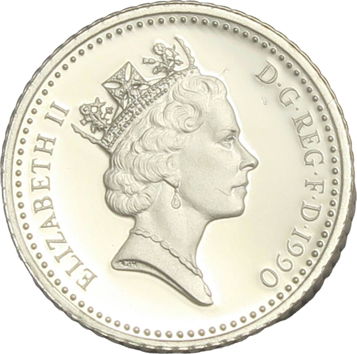 Great Britain 5 pence 1990 Silver Piedfort Proof FDC | MA-Shops