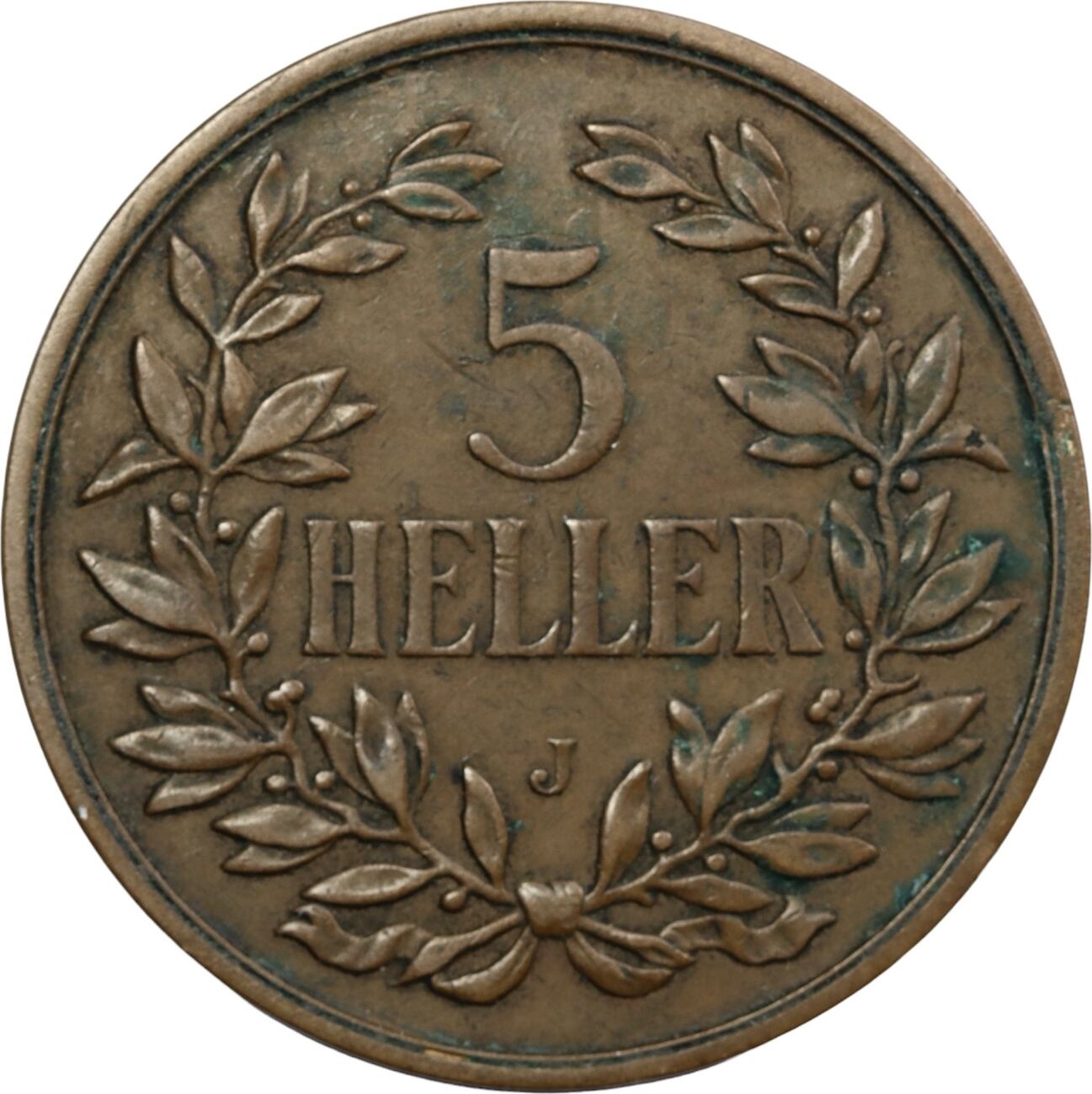 German East Africa 5 Heller 1908J Wilhelm II VF | MA-Shops