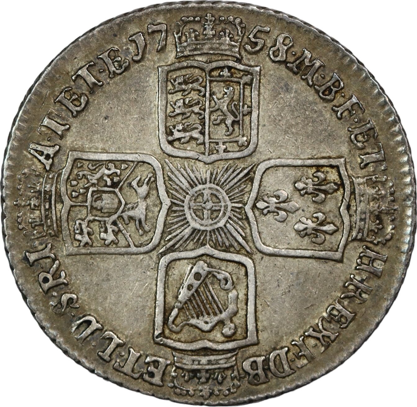 Great Britain Shilling 1758 George II gVF | MA-Shops