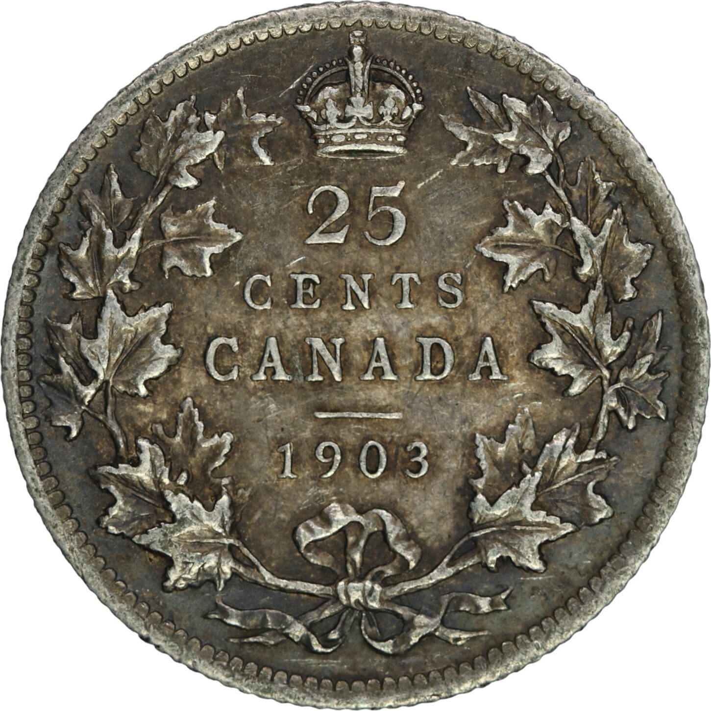 Canada 25 Cents 1903 King Edward VII Reign. EF-45 | MA-Shops