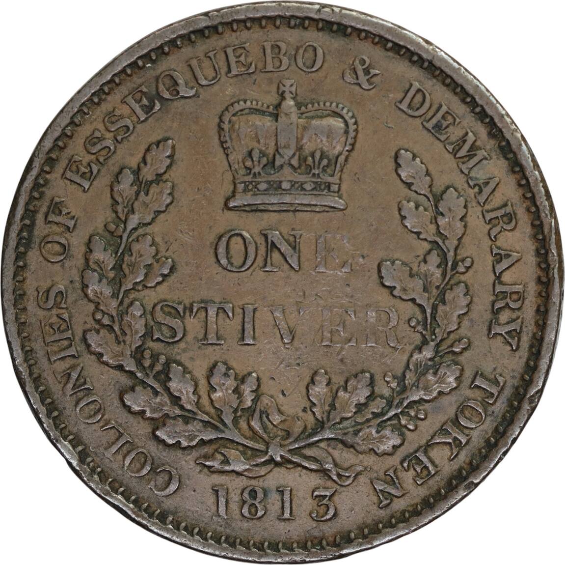 Essequebo & Demarary. Stiver 1813 King George III gFine-aVF | MA-Shops