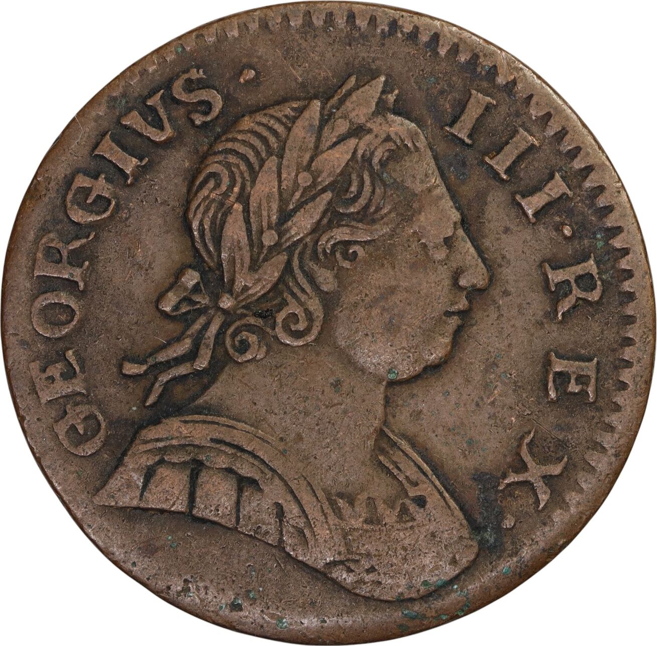 Great Britain Halfpenny 1775 King George III VF-Fine | MA-Shops