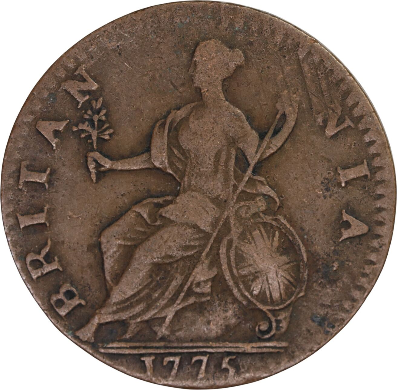 Great Britain Halfpenny 1775 King George III VF-Fine | MA-Shops