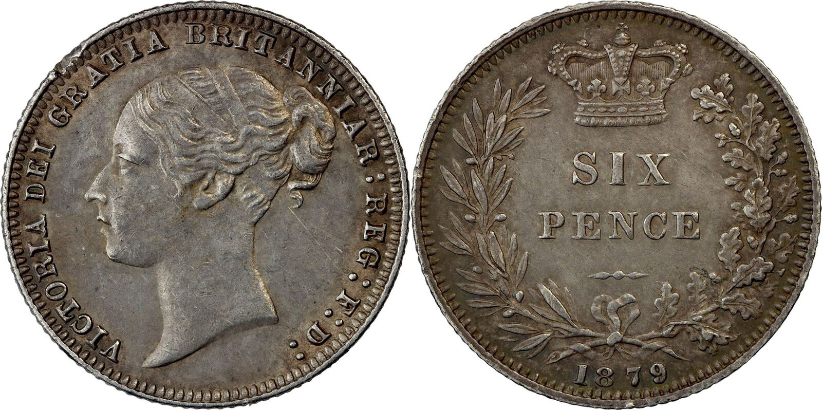 Great Britain Sixpence 1879 Queen Victoria aEF-EF | MA-Shops
