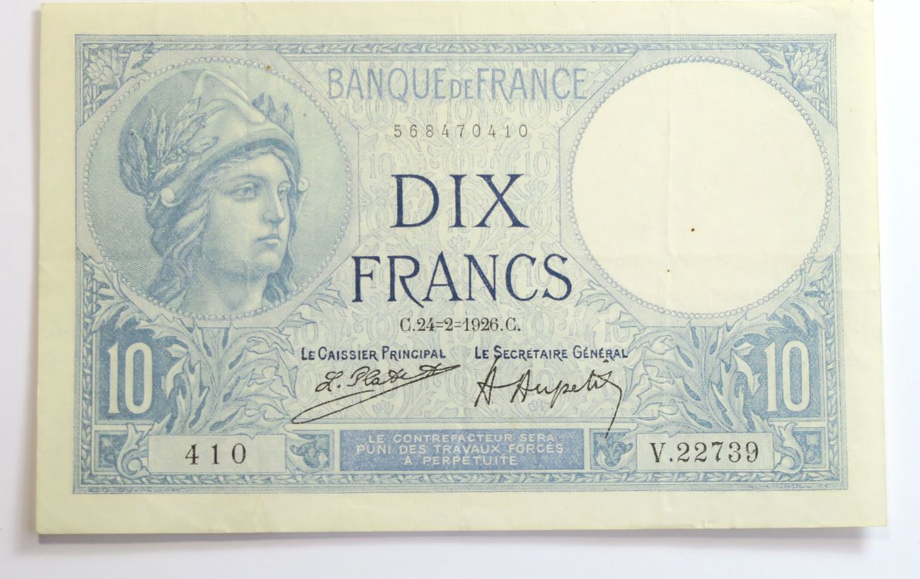 10 Francs 1926 Banque de France VF | MA-Shops