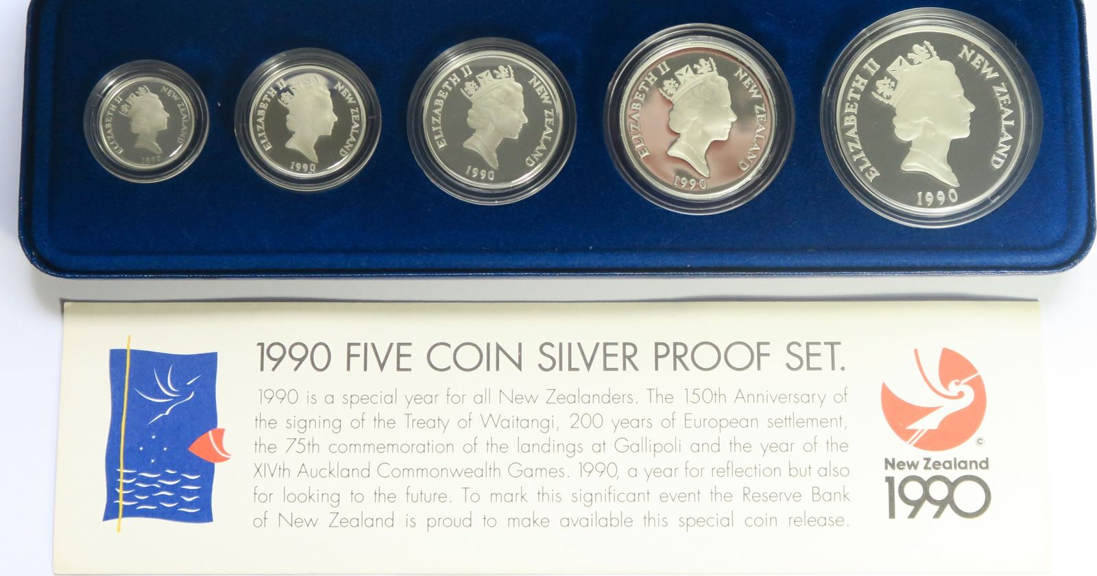 New Zealand 1990 Waitangi Anniversary Proof Set, Price reduced by 9 ...