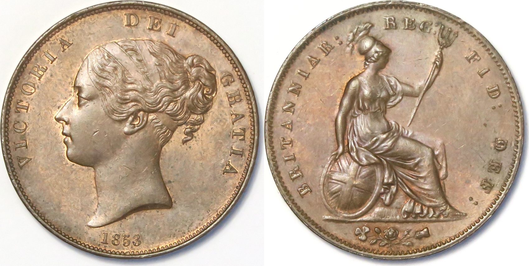 Great Britain Penny 1853 Fantastic Eye Appeal Coin AUNC MA Shops great-britain-penny-1853-fantastic-eye-appeal-coin-aunc-ma-shops