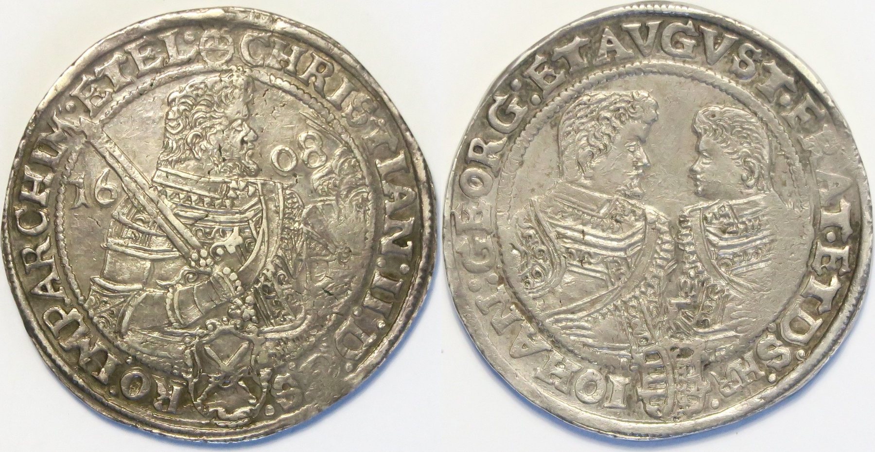 Germany Thaler 1608 HR Saxony EF | MA-Shops