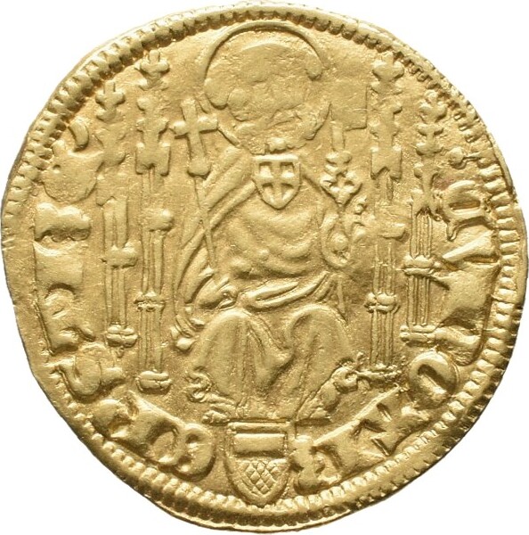 Trier Goldgulden o.J. (1382-1385) Koblenz. Kuno II. von Falkenstein 1362-1388. VF+ | MA-Shops