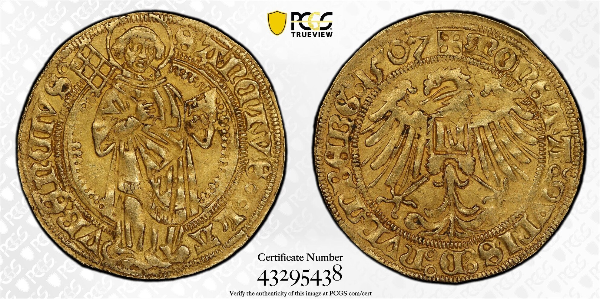 Nürnberg Stadt, Goldgulden 1507. Sehr selten in dieser Erhaltung. AU58 ...
