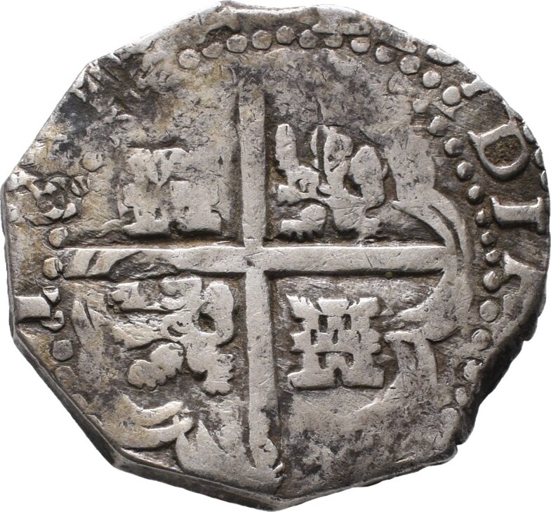 Bolivien Cob 8 Reales PR, Potosi. Philip III. König von Spanien 1598-1621. Ship Treasure. Small ...