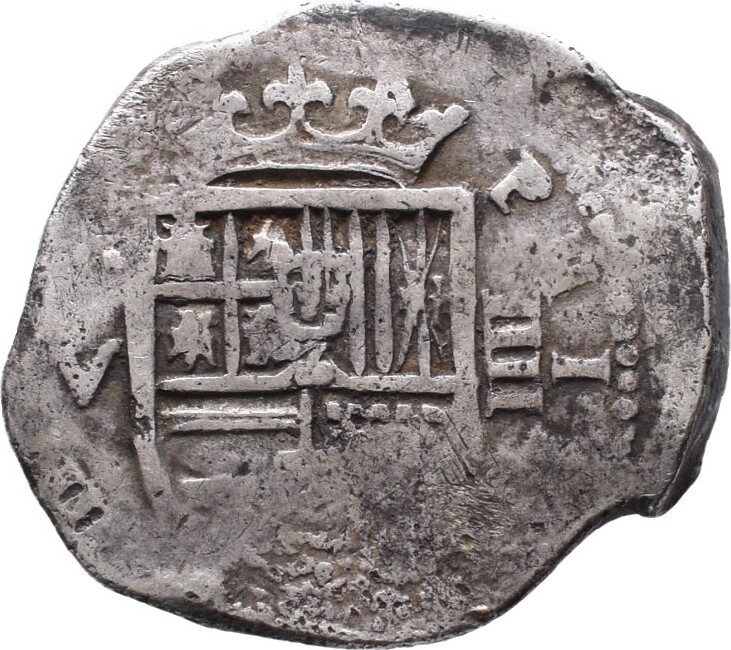 Spanien Cob 4 Reales SV, Sevilla. Philip III. 1598-1621. Ship Treasure. VF | MA-Shops